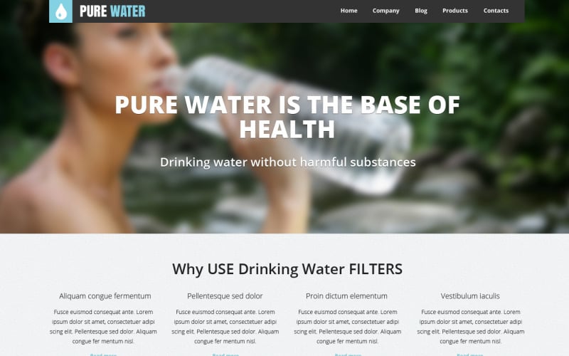 Über 14 Wasser-Bootstrap-HTML-Website-Vorlagen - TemplateMonster