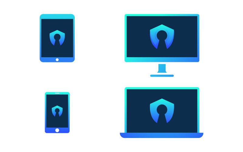 Computer Services logo Vector icon design illustration Template v.13