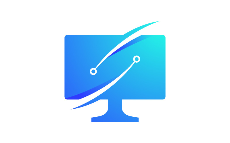 Computer Services logo Vector icon design illustration Template v.5