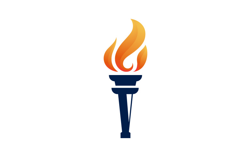 Sport Torch fire flame vector icon illustration design v.11