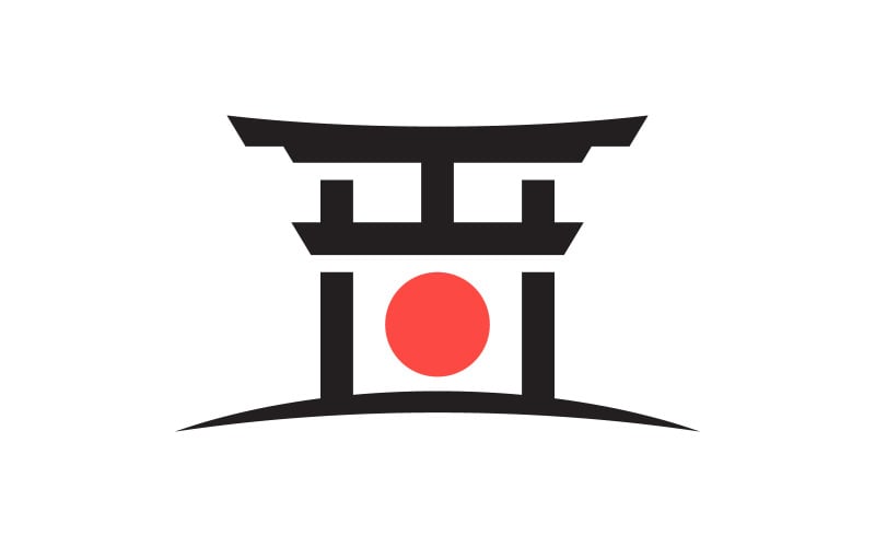 Tour and travel Japan element Vector icon Logo design v.8
