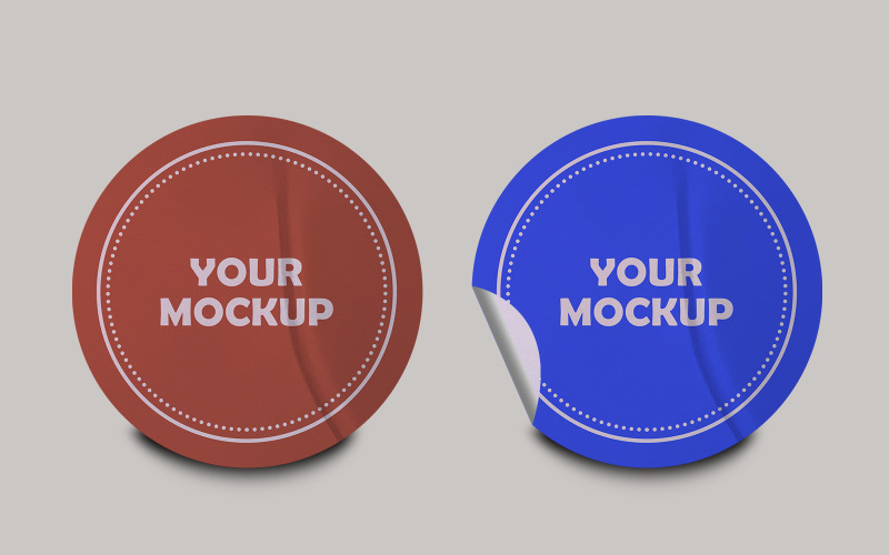 Sticker Mockup Template Design -40 #492578 - TemplateMonster