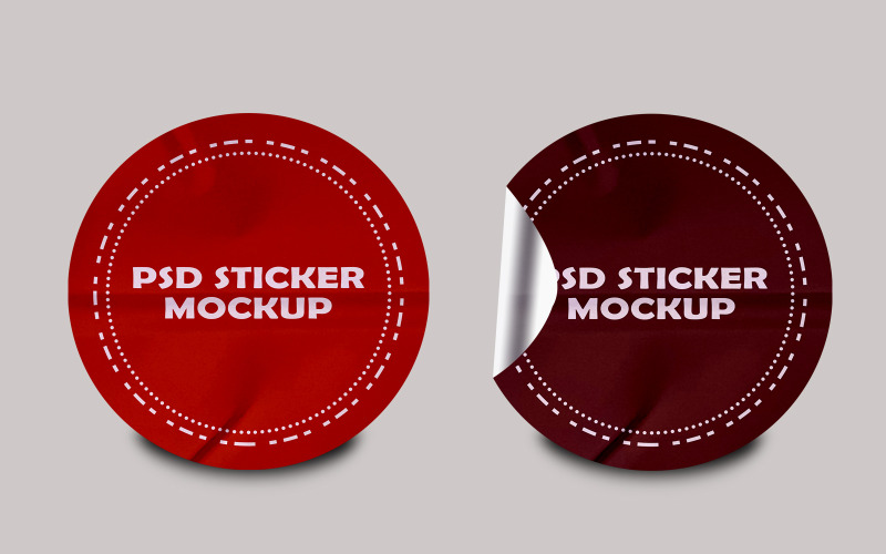 Sticker Mockup Template Design -43 #492583 - TemplateMonster