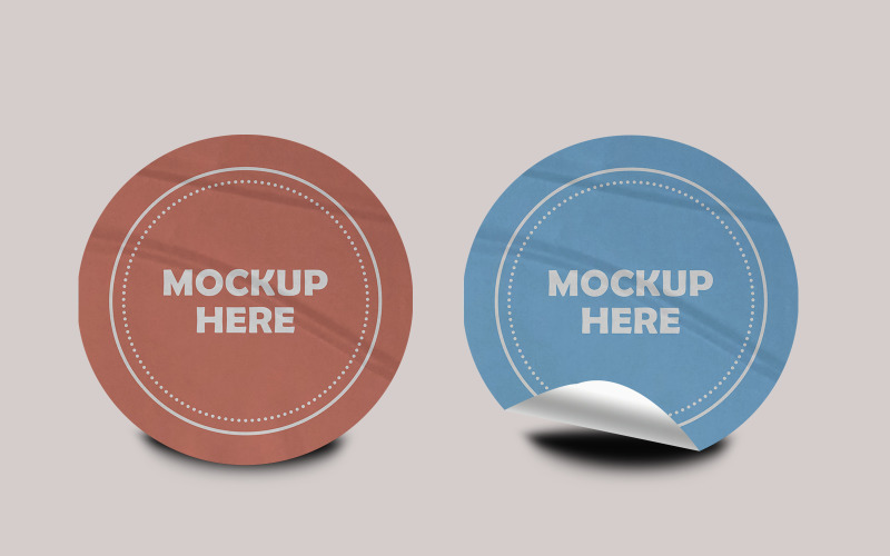 Sticker Mockup Template Design -52 #493101 - TemplateMonster
