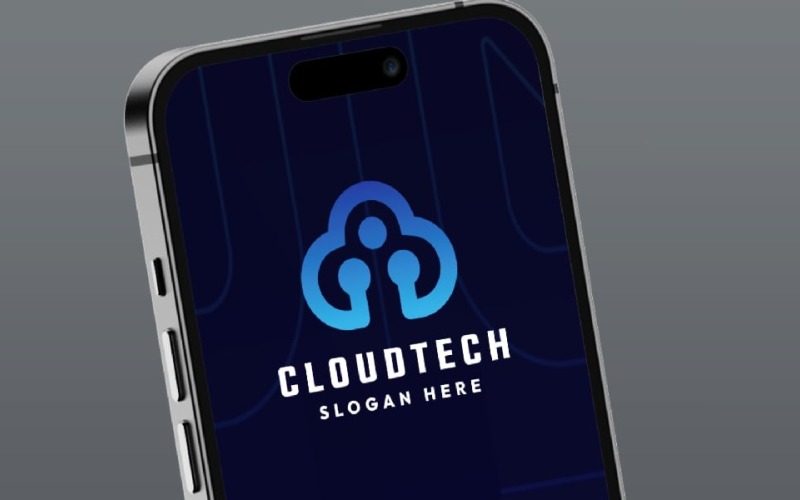 Digital Cloud Tech Professional Logo - TemplateMonster