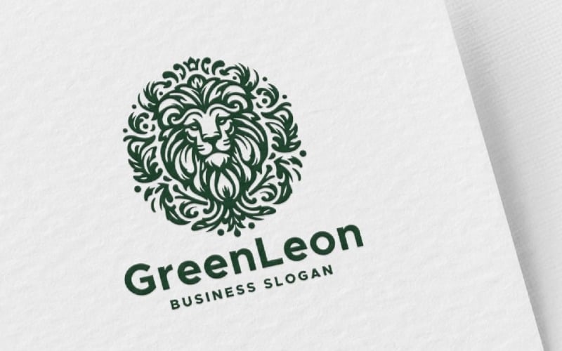 Green Leon Professional Logo #493461 - TemplateMonster