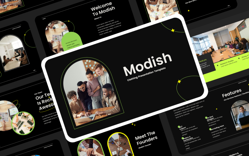 Modish - Presentación de negocios #493440 - TemplateMonster