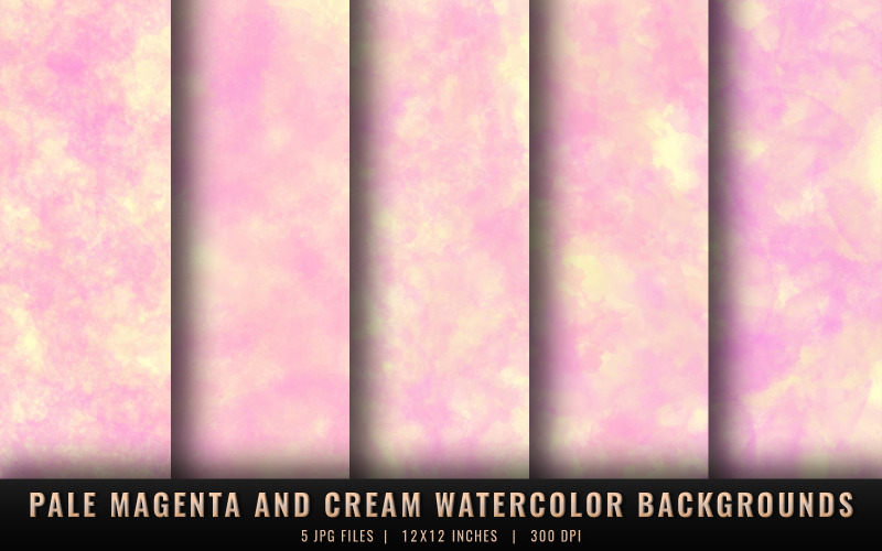 Pale Magenta and Cream Watercolor Backgrounds