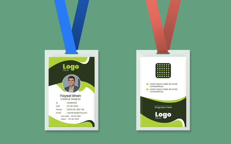 Plantilla para hacer tarjetas de identificación de empresa