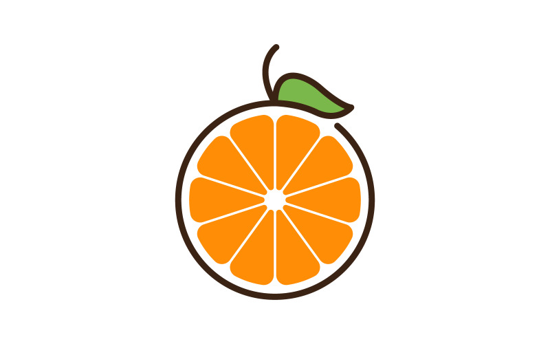 Conception de logo de fruits frais de jus d'orange illustration d'icône ...