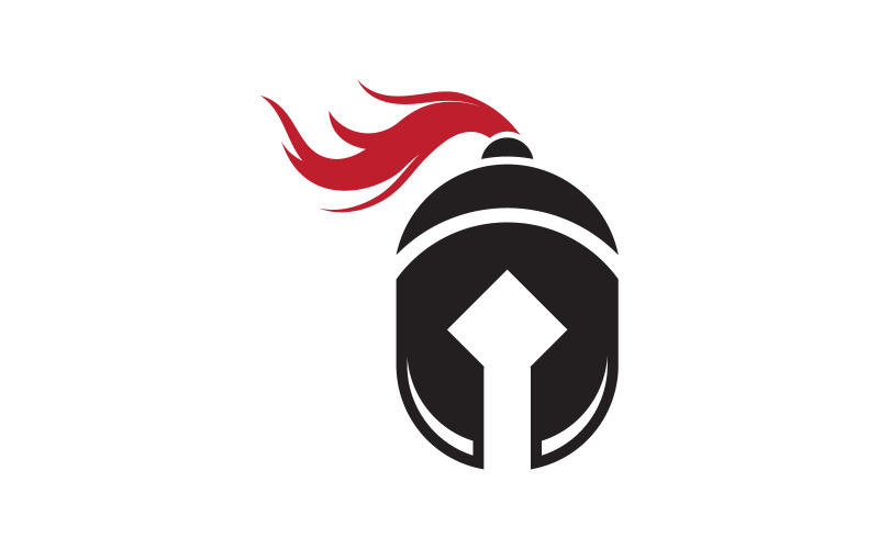 Gladiatore spartano icona vettoriale illustrazione design modello v.16