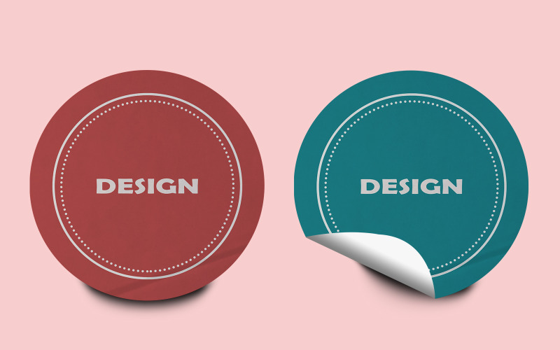 Sticker Mockup Template Design -58 #493994 - TemplateMonster