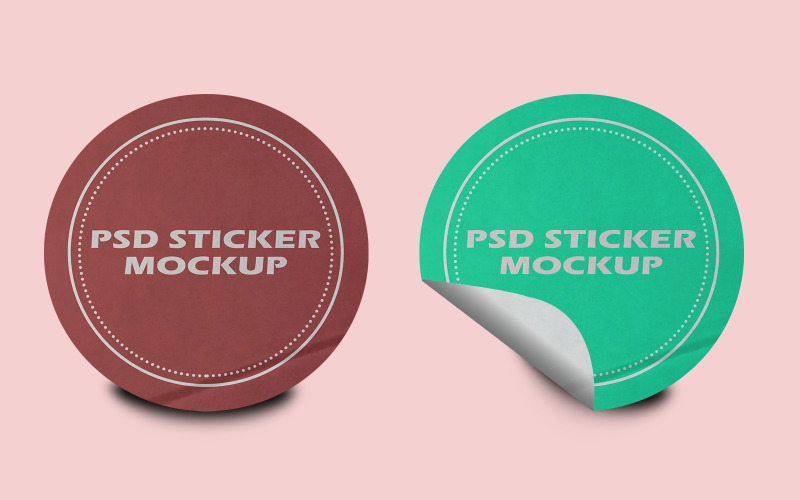 Sticker Mockup Template Design -59 #493995 - TemplateMonster