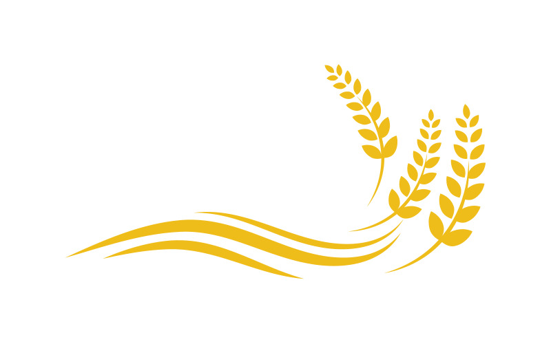 Agriculture Riz ferme blé vecteur icône illustration conception v.6