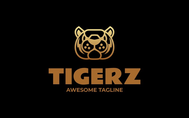 Tigerz Line Art Logo Template 22 #494351 - TemplateMonster