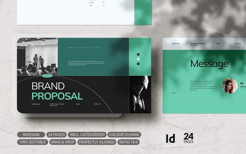 Brand Proposal InDesign Template #494435 - TemplateMonster