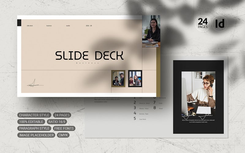 Business Slide Deck | InDesign #494554 - TemplateMonster