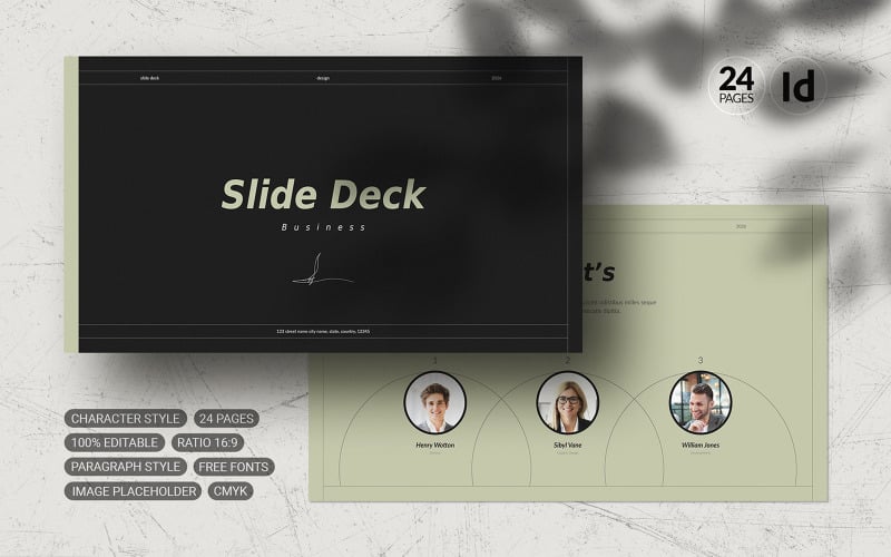 Business Slide Deck (InDesign) #494555 - TemplateMonster