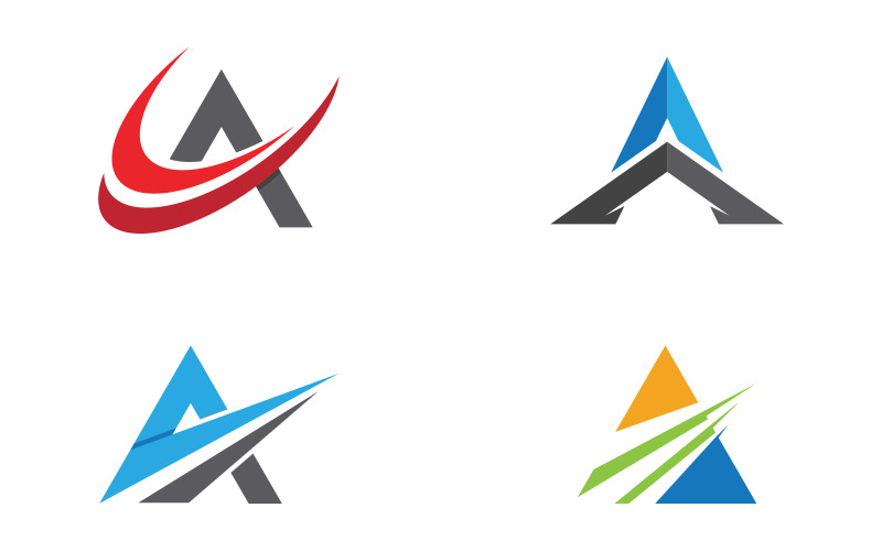 Plantilla de diseño de logotipo empresarial con concepto de letra A v.15