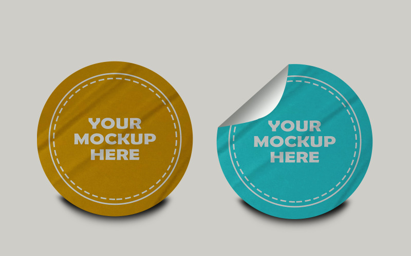 Sticker Mockup Template Design -67 #494611 - TemplateMonster
