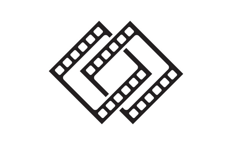 Icône de film de cinéma vecteur Logo design illustration v.8