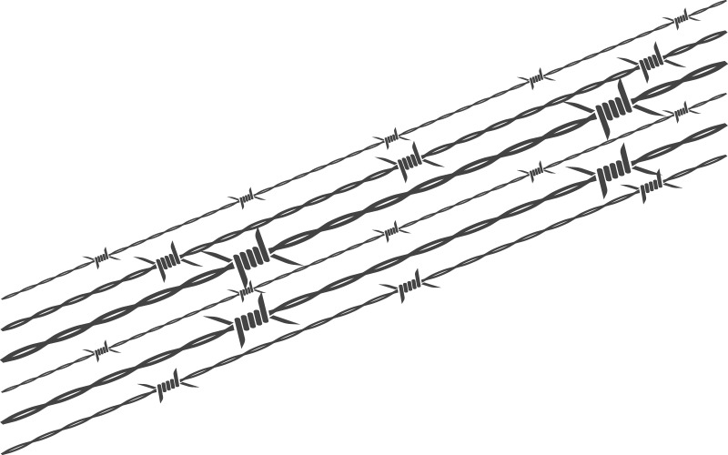 Barbed wire vector illustration design template v.12