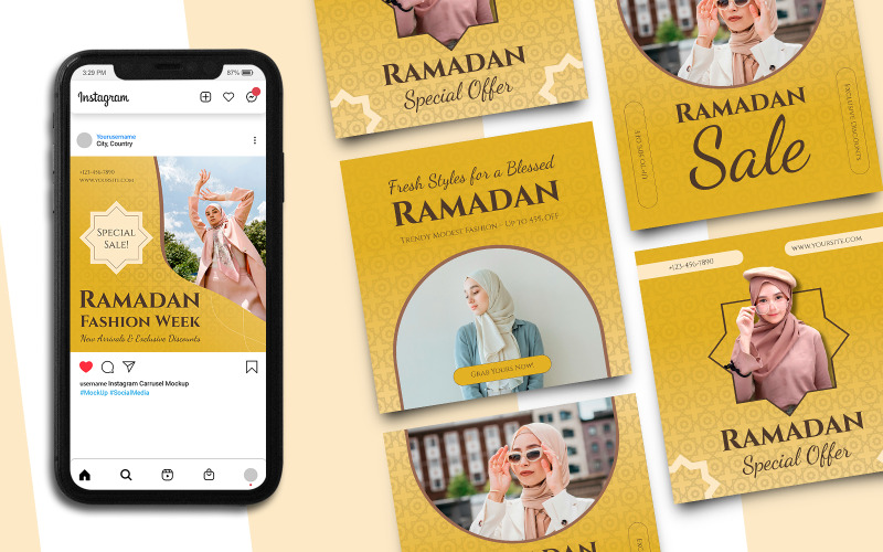Ramadan Sale Instagram Post Template 907 - TemplateMonster