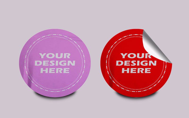 Sticker Mockup Template Design -85 #495291 - TemplateMonster