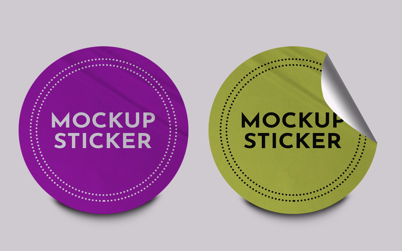 Sticker Mockup Template Design -89 #495295 - TemplateMonster