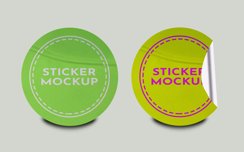 Sticker Mockup Template Design -94 #495395 - TemplateMonster