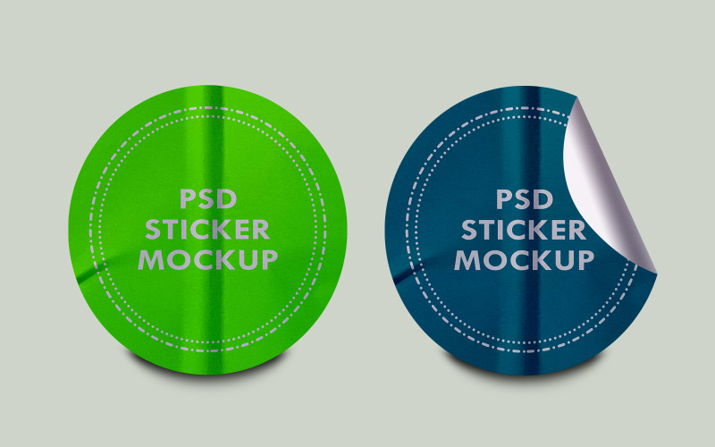 Sticker Mockup Template Design -96 #495398 - TemplateMonster