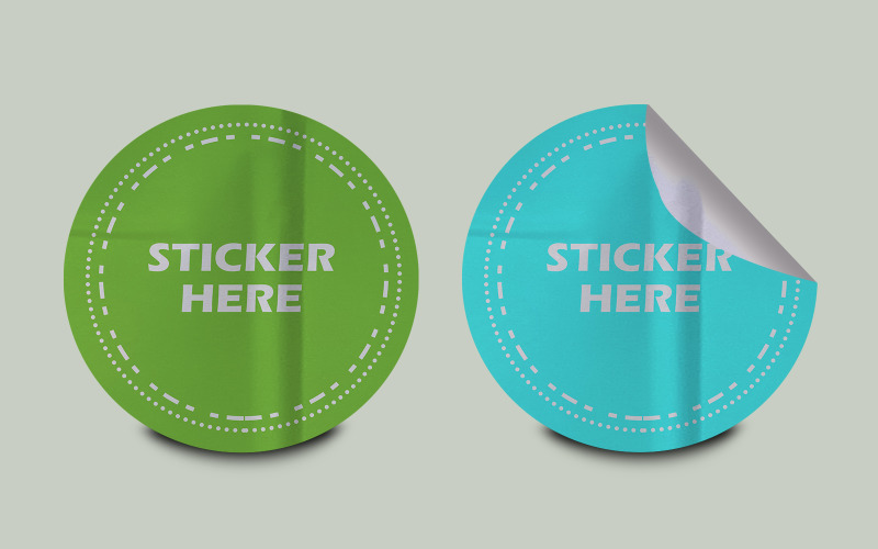 Sticker Mockup Template Design -98 #495401 - TemplateMonster