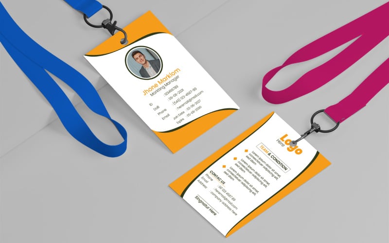 Easy and Clear Template for Designing Employee ID Cards