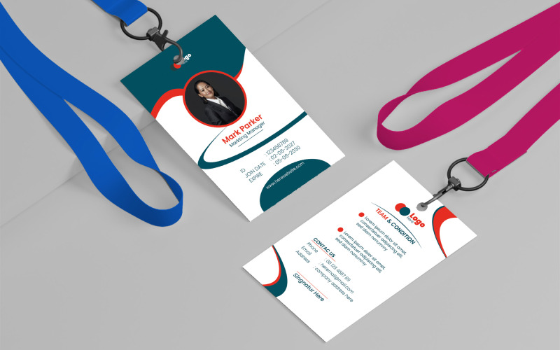 Plantilla de diseño de tarjeta de identificación modificable