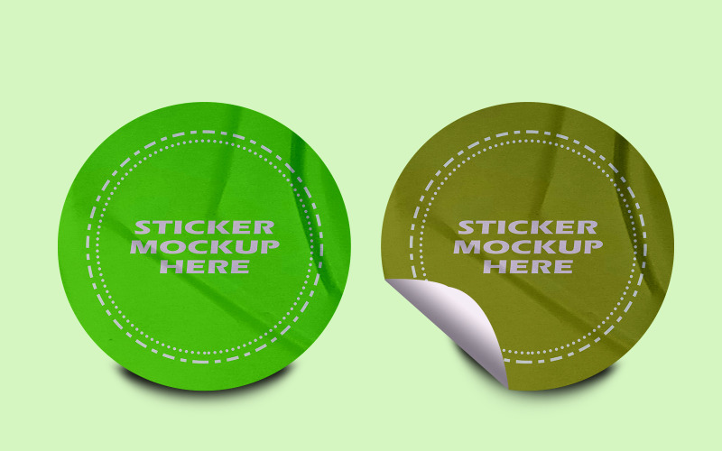 Sticker Mockup Template Design -106 #496034 - TemplateMonster