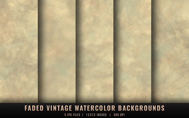Faded Vintage Watercolor Backgrounds - TemplateMonster