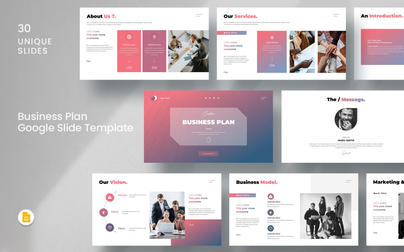 Business Plan Google Slide Template2025 - TemplateMonster