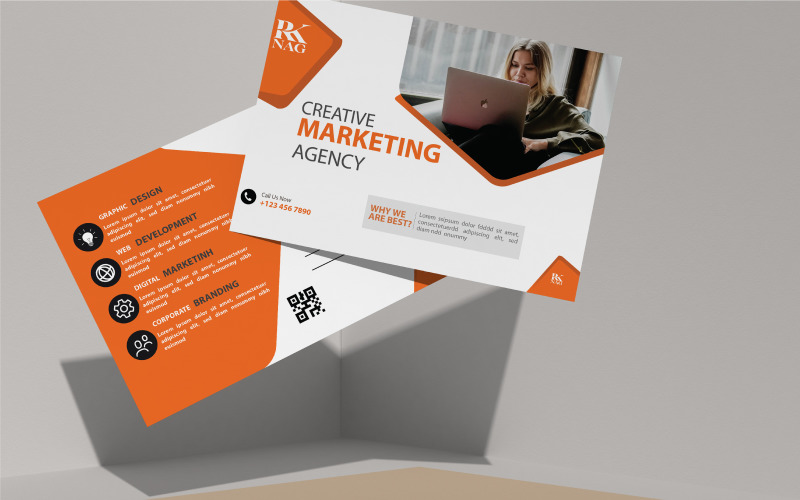 Corporate post card design #496209 - TemplateMonster