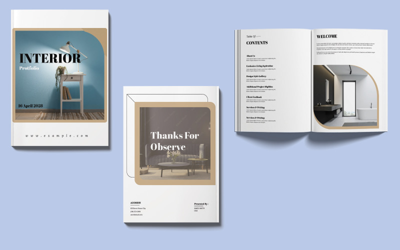 Elegant Interior Portfolio Template #496236 - TemplateMonster