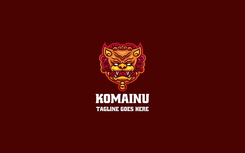 Logotipo de mascote simples Komainu #496292 - TemplateMonster