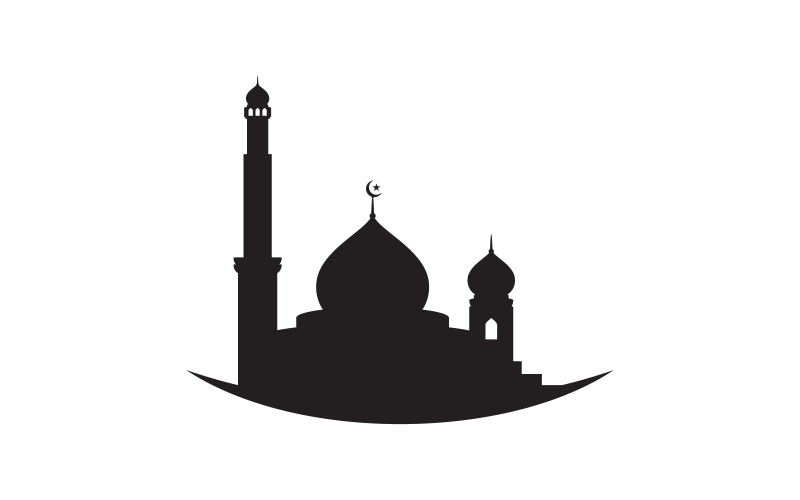 Islamic Building Mosque Logo Illustration design template v.27