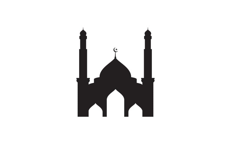 Islamic Building Mosque Logo Illustration design template v.35