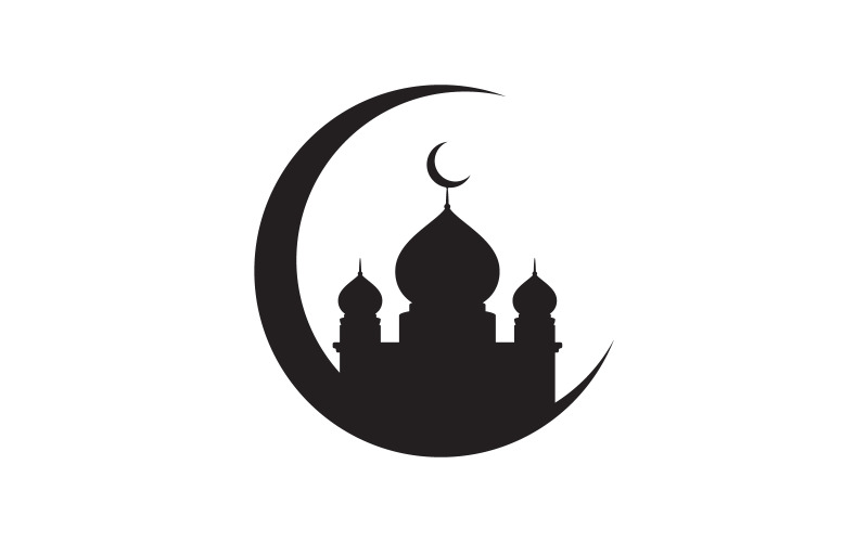 Islamic Building Mosque Logo Illustration design template v.38