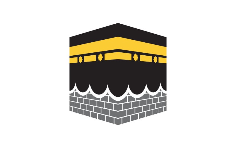 Kaaba vector illustration icon design template v.28