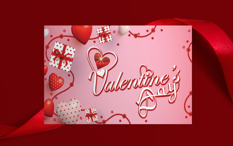 Plantilla de tarjeta para el día de San Valentín
