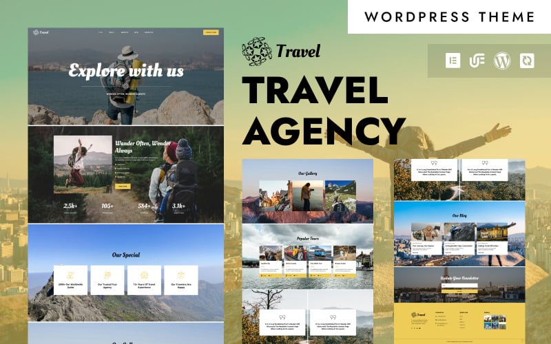 Voyage - Thème WordPress Elementor pour agence de voyages et de circuits