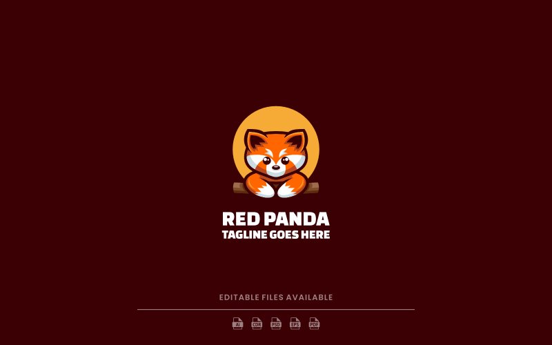 Red Panda Simple Mascot Logo 25 #496885 - TemplateMonster