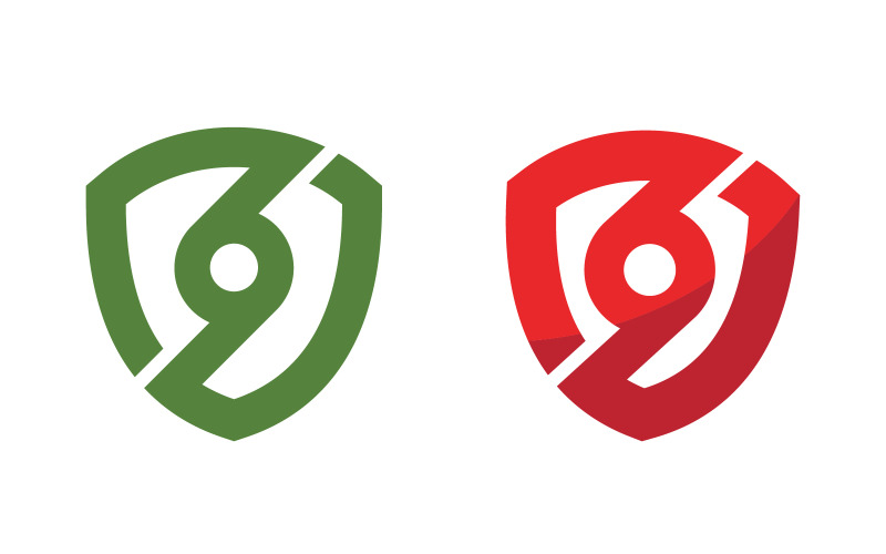 Shield save vector illustration design template v.32