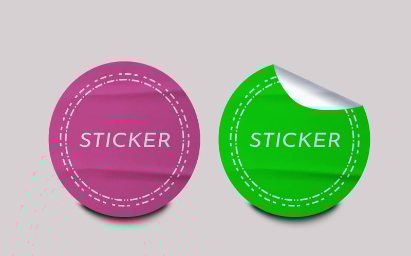 Sticker Mockup Template Design -133 #497331 - TemplateMonster