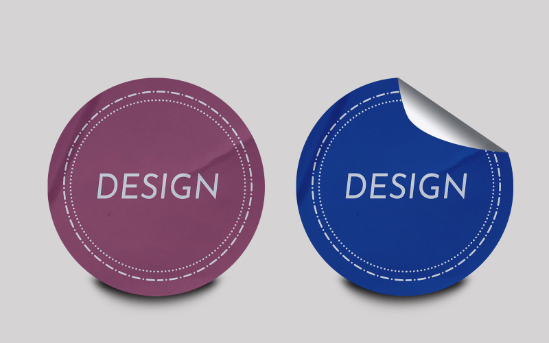 Sticker Mockup Template Design -134 #497343 - TemplateMonster